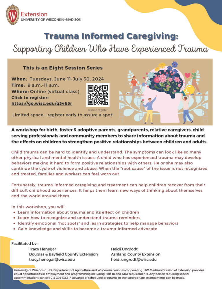 Trauma Informed Caregiving – Tuesdays June & July – Extension Ashland ...