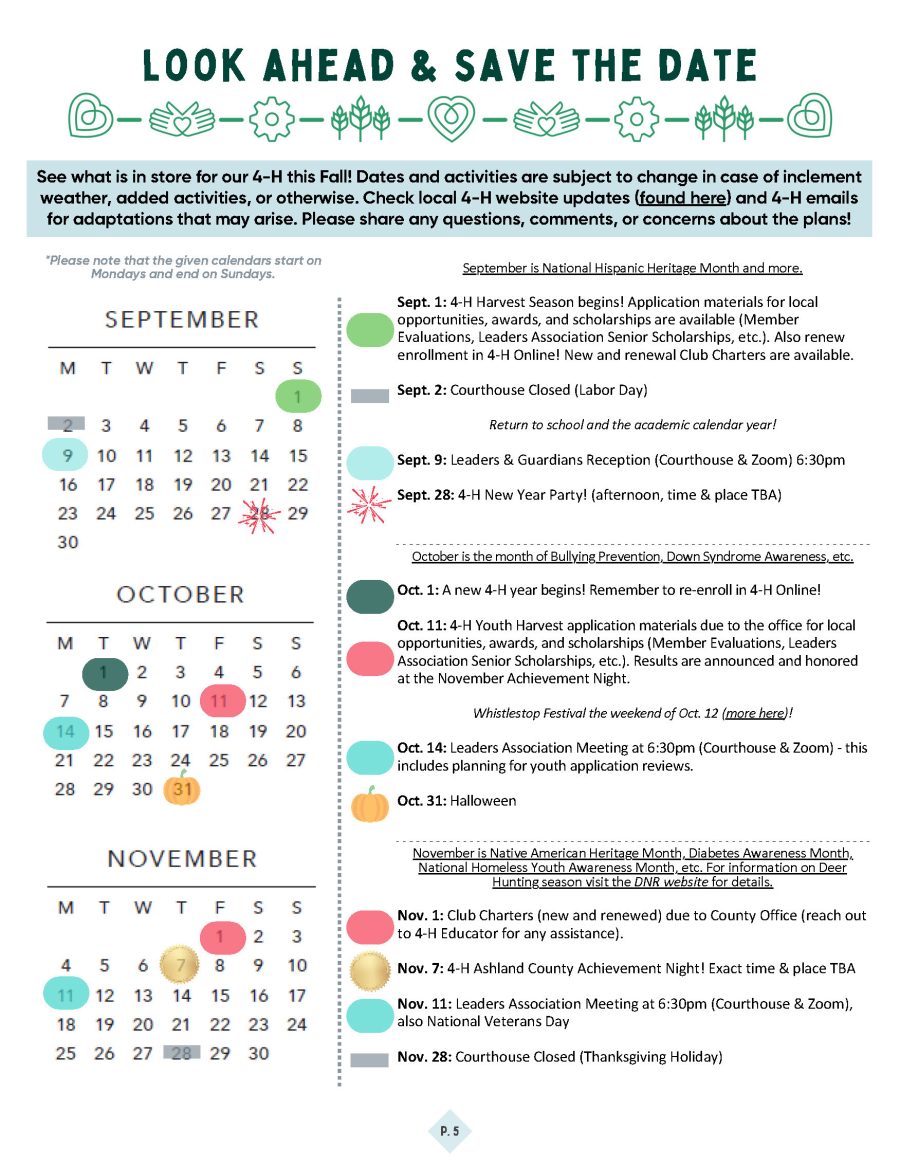 Clover Connections – Summer 2024! – Extension Ashland County